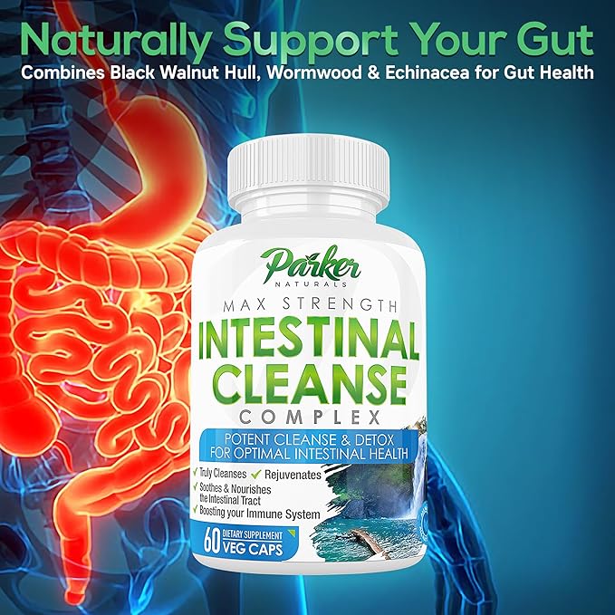 Parker Naturals Intestinal Cleanse for Adults – Extra Strength Intesti ...