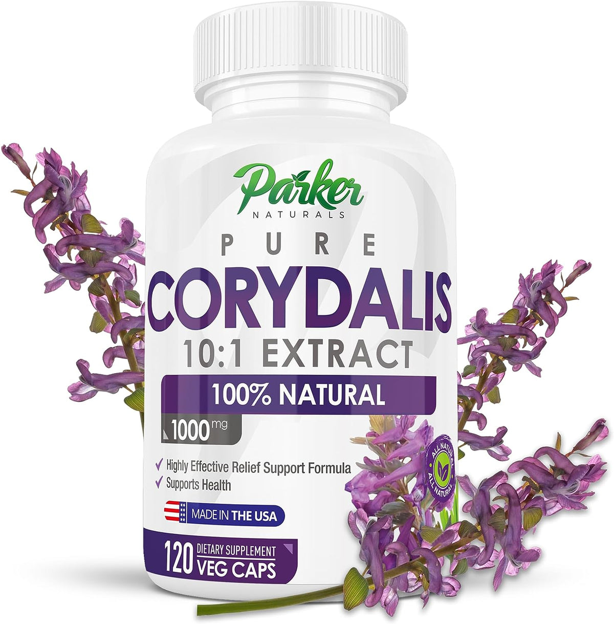 Parker Naturals Pure Corydalis Root Extract Capsule - 1000mg Strength ...